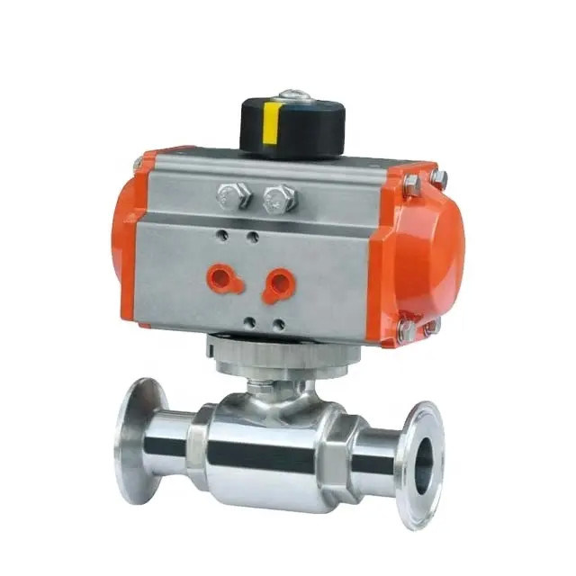 Stainless Steel 304 Tri Clamp Connection Sanitary Food Safe Pneumatic ...