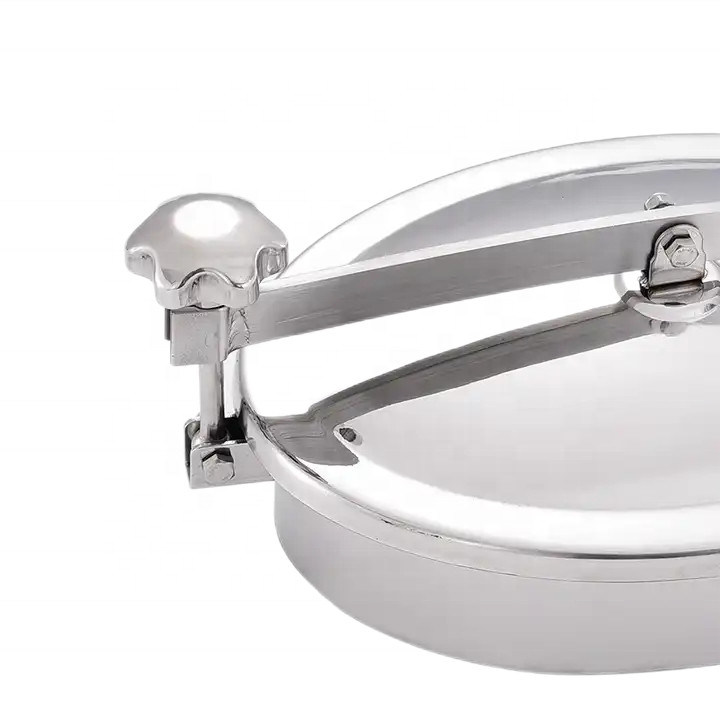 304 316 Stainless Steel Sanitary Manhole Cover For Wine Can Hand Hole ...