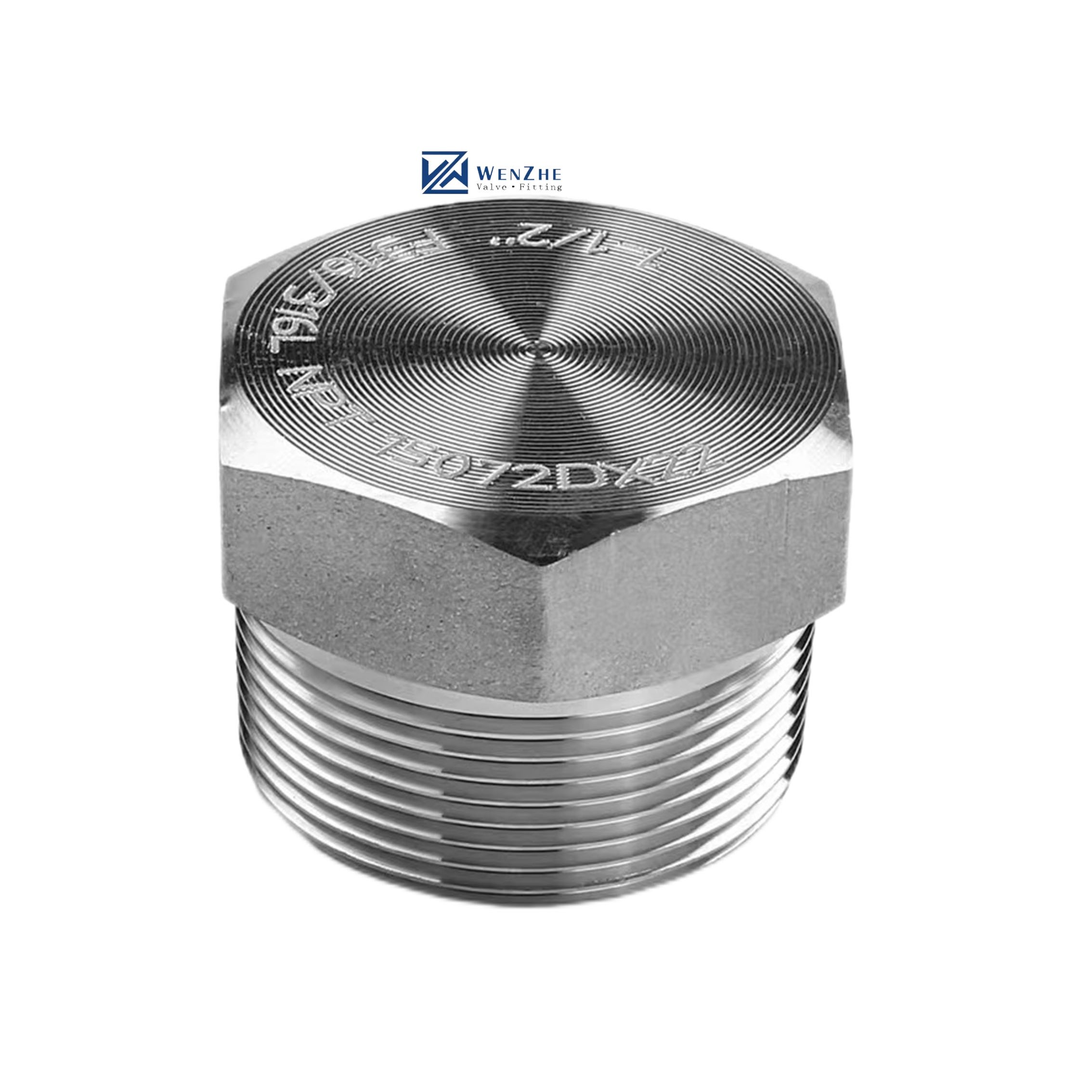 Silver Forged High Pressure NPT Male Hex Plug For Stainless Steel 304 ...